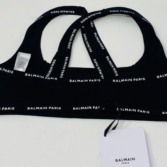 Balmain | Intimates & Sleepwear | Balmainblack Logo Sportsbra225 | Poshmark